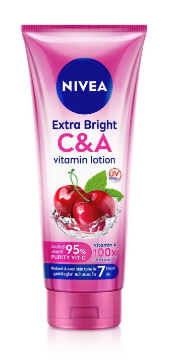 Nivea Extra Bright C&A Vitamin C, Vitamin A 100X Body Lotion UV Filter ...