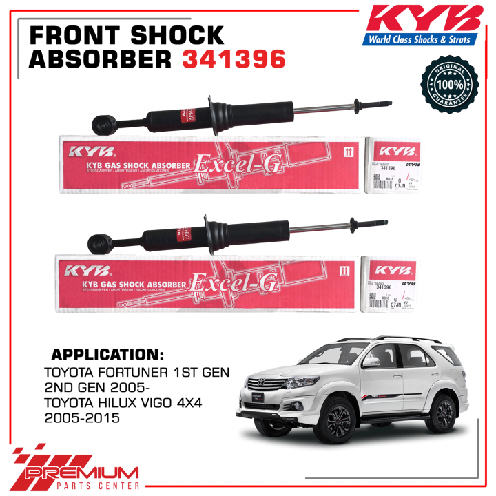 KYB EXCEL G Set of 2 Front Gas Shock Absorber for Toyota Fortuner 1st Gen / 2nd Gen 2005 - 2020 ...