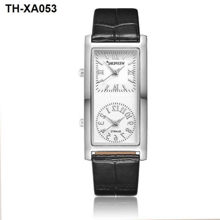 style dual movement time zone neutral watch male and female student ...