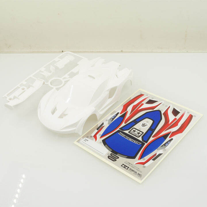 Original tamiya mini 4wd perlumbaan kereta plastik white shell stick ...