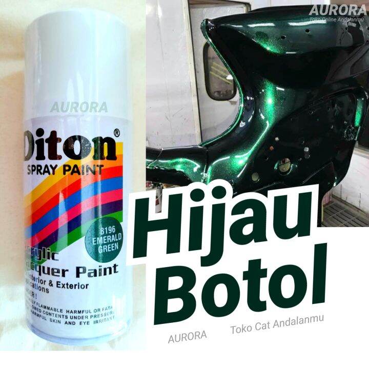 Diton Hijau Botol Emerald Green Metallic Ijo Metalik Metalic 300cc ...