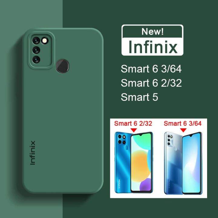 เคสซิลิโคนนิ่ม สีพื้น สําหรับ Infinix Smart 5 6 Plus 5A X6511B X657C ...