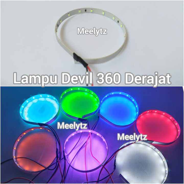 Lampu LED devil eye demon eyes DE 360 derajat projector hid biled ...
