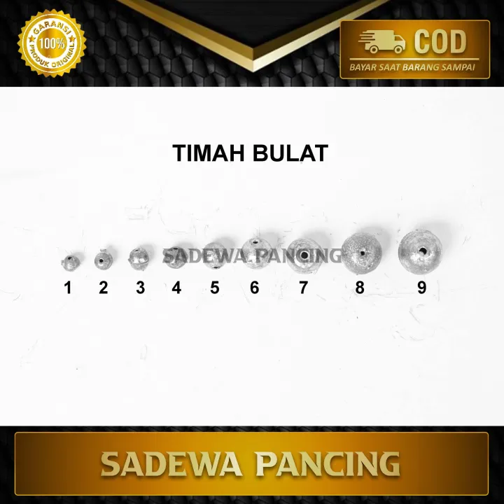 Timah Pancing Model Bulat/ Timah Laut/ Timah Kolam/ Timah Dasaran ...