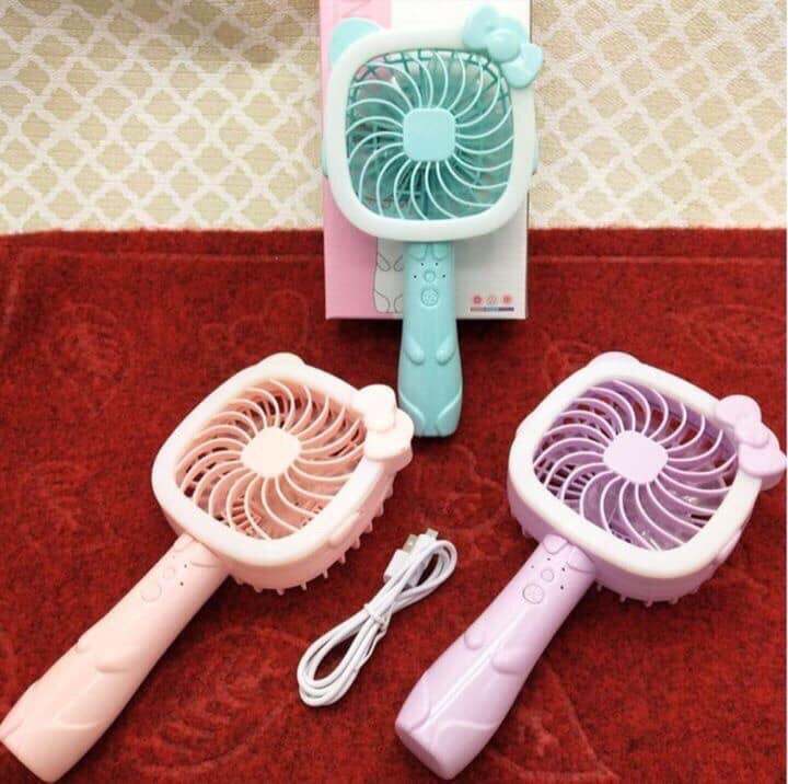 hello kitty mini fan with light chargeble | Lazada PH