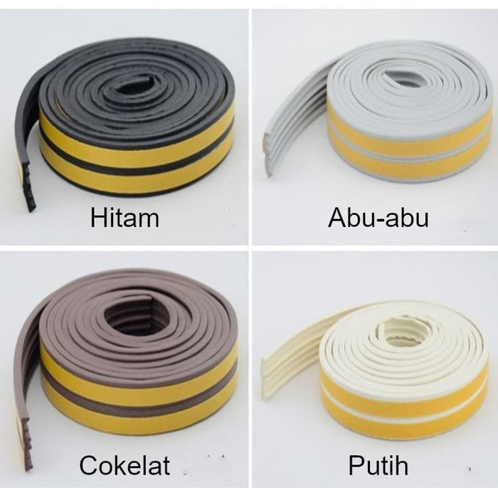 Door Seal List Peredam Kedap Suara Karet Pintu Kayu Almunium PER ROLL ...