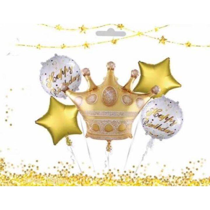 Crown foil balloon set(1set 5pcs) | Lazada PH