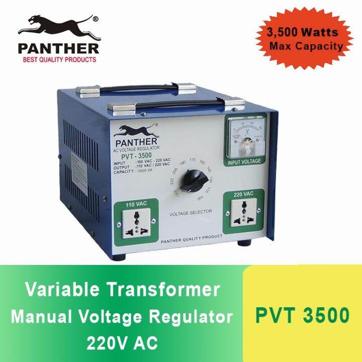 Panther PVT 3500 Manual Voltage Regulator / Variable Transformer 3500 ...