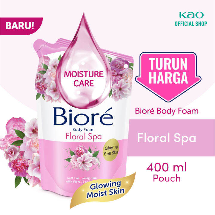 Biore Beauty Body Foam Floral Spa 400ml (Sabun Mandi Cair Isi Ulang) | Lazada Indonesia