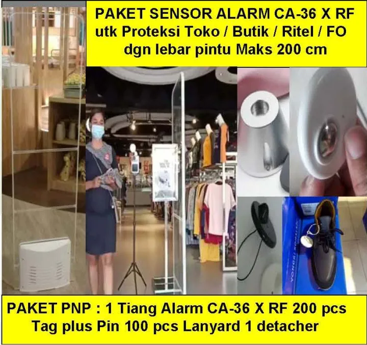 Paket Alarm Toko EAS Sensormatic Security CA-36 X Solid Acrylic utk ...
