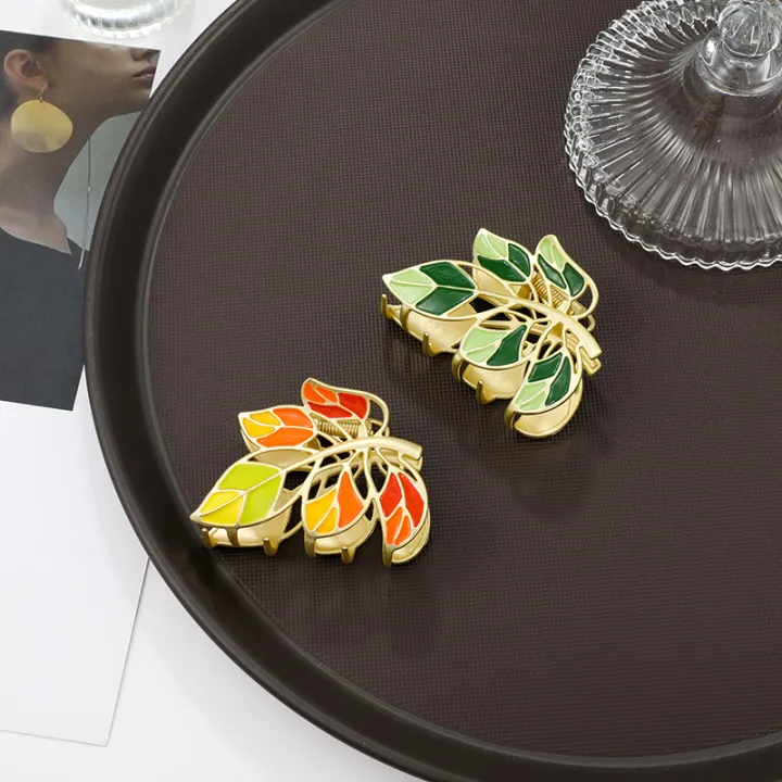 JEPITAN JEPIT RAMBUT KOREA BESI MOTIF LEAF UKURAN SEDANG PREMIUM/JEDAI ...