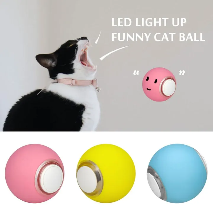 Pet Cat Toy LED Light-emitting Funny Cat Ball USB Charging Funny Smart ...