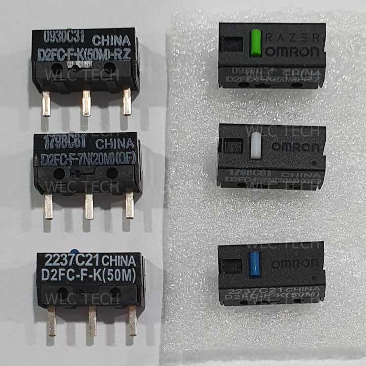 [🇹🇭ของแท้ ส่งด่วน] Omron Micro Switch D2FC-F-7N(20M)(OF) D2FC-F-K(50M) D2FC-F-K(50M)-RZ อะไหล่ ...