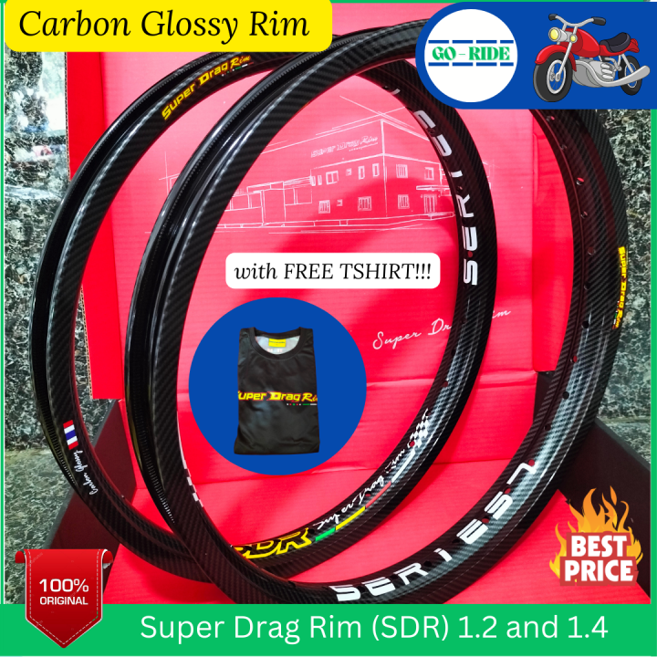 High Quality Super Drag Rim (SDR) 1.2 and 1.4 x 17 Alloy Carbon Glossy ...