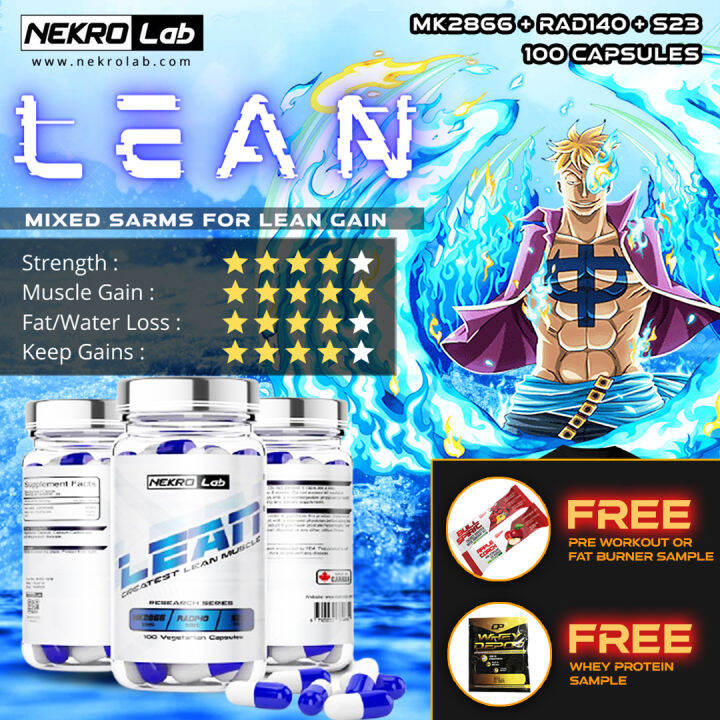 SARMS LEAN GAIN [MK2866 + RAD140 + S23] by Nekro Lab (100 VEGE CAPSULES ...