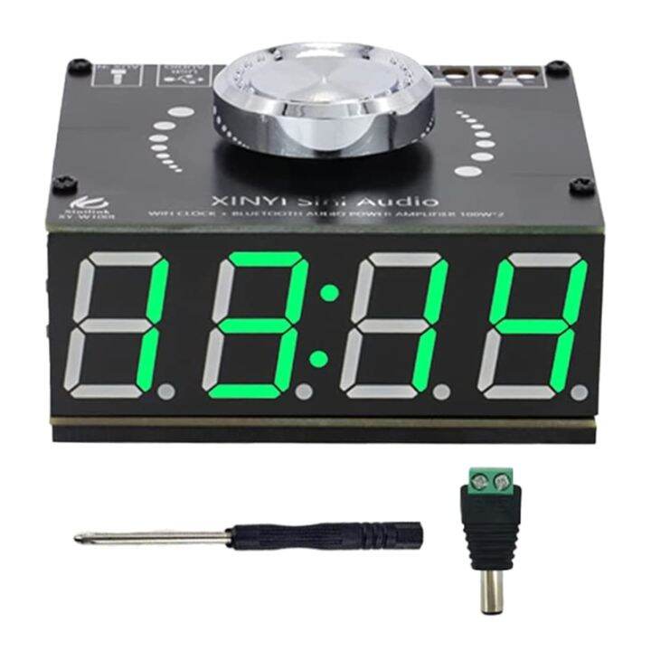 Digital Power Amplifier Board 2x100w DC8-24V with WIFI Timing Clock AUX ...