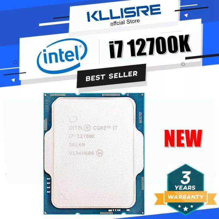 Intel Core I7 12700K 3.6Ghz Twelve-Core Twenty-Thread CPU Processor L3=25M 125W LGA 1700 DDR4 ...
