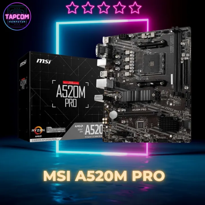 MSI A520M PRO AMD A520 AM4 DDR4 Micro ATX Motherboard | Lazada Indonesia