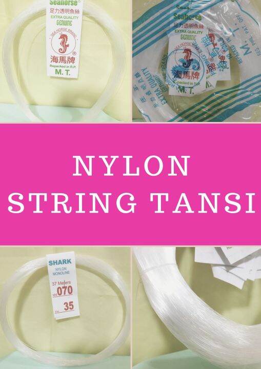 Tansi Nylon Monoline String Labay Coil Per Roll Sizes 0.30/ 0.40/ 0.60 ...