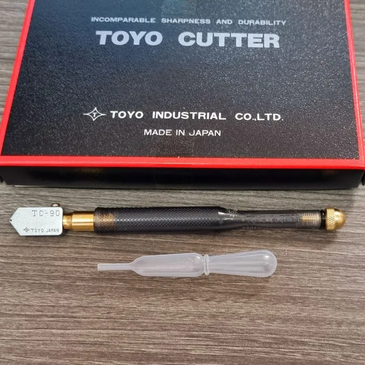 Alat potong kaca minyak TC-90 Asli TOYO Jepang / Oil Based Glass Cutter ...