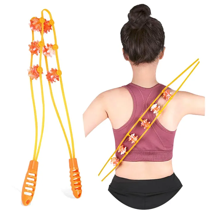 Jay Portable Muscle Roller Body Gym Massager Rope Back Neck Shoulder Leg Straps | Lazada.co.th