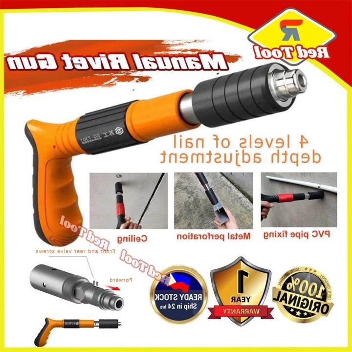 Redtool Chipping Nail Gun Rivet Tool Concrete Tufting Gun Tacker ...