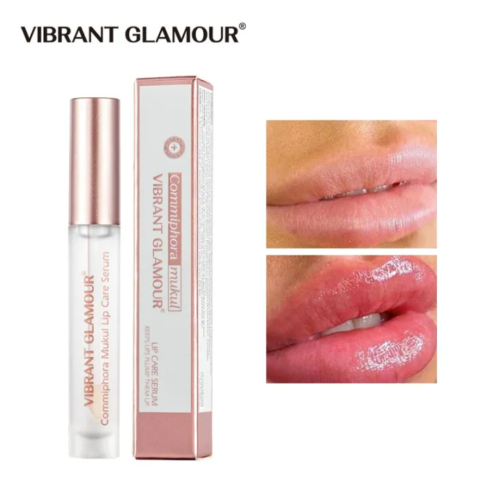 VIBRANT GLAMOUR Naturals Collagen Lip Plumper Serum Lip Mask Natural Lip Enhancer for Fuller ...