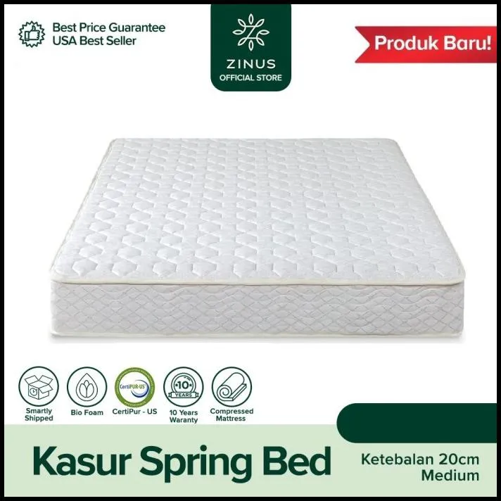 Kasur Spring Bed NEW ZINUS Kasur Spring Bed Deluxe Tebal DESAIN KOREA ...
