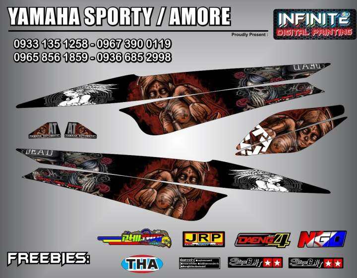 mio sporty decals sticker (tribal limited edition) with freebies ...