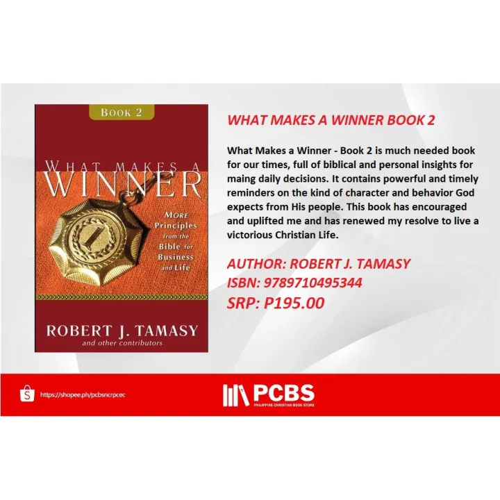 PCBS What Makes A Winner Book 2 by Robert J. Tamasy (7.25 x 5 x 0.4 ...