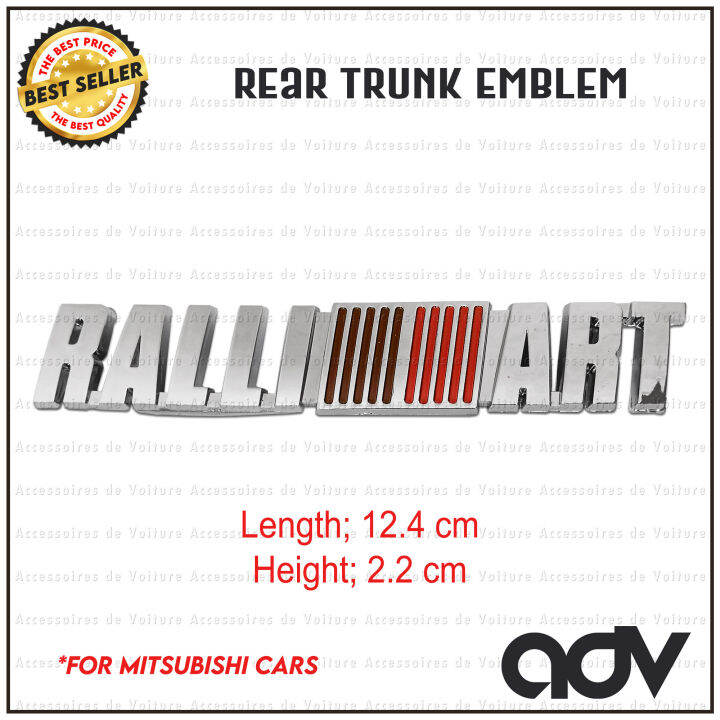 RALLIART Rear Trunk Emblem for Mitsubishi Chrome | Lazada PH
