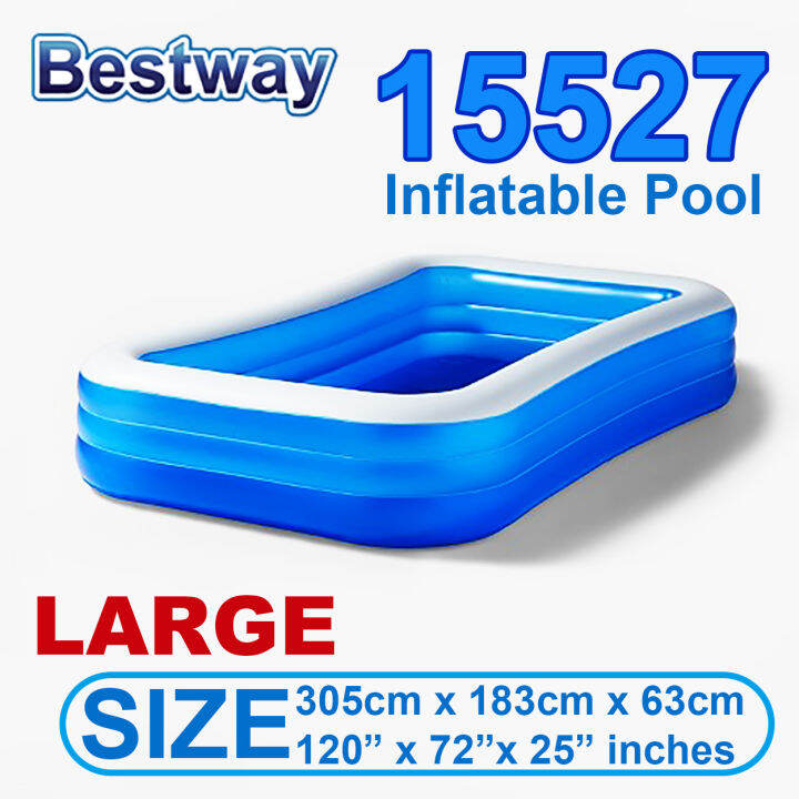 Bestway 15527 LARGE Inflatable Swimming Pool | Lazada PH