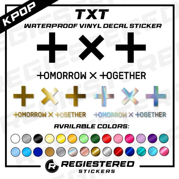 KPOP TXT Tomorrow x Together Logo Vinyl Decal Sticker Waterproof Helmet ...