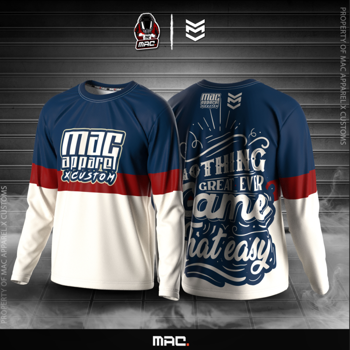 MAC CUSTOMS Riding Jersey, N004, Full Sublimation Long Sleeve | Lazada PH