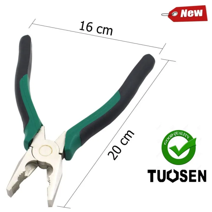 New TUOSEN 200 mm Combination Stainless Steel Pliers Professional Hand ...