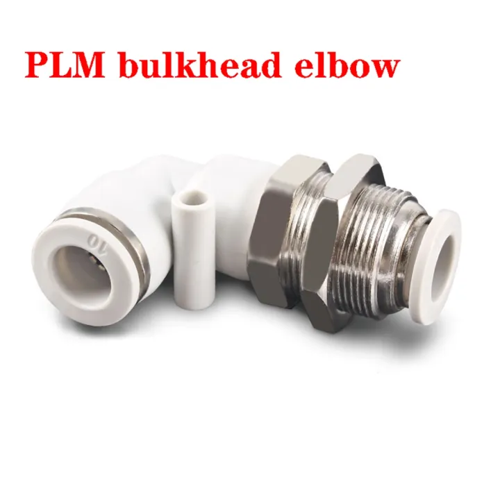 1Pcs Plastic PLM 4 6 8 10 12mm Pneumatic Quick Connector White Right ...