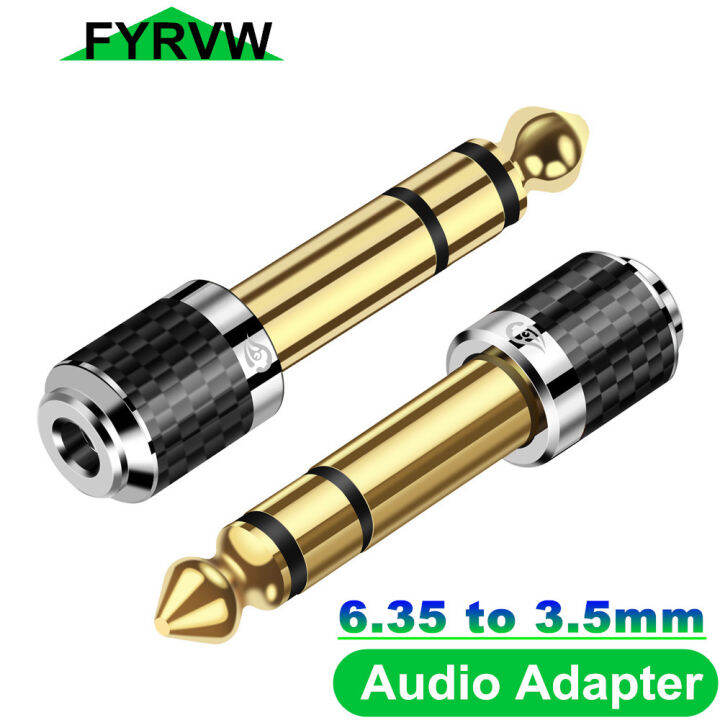 6.35mm to 3.5mm Jack Adapter Connector Headphone Amplifier Audio ...