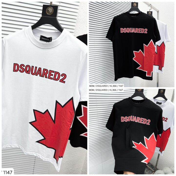 Áo phông cộc tay nam nữ DSQ2 họa tiết chiếc lá ngang sườn cực đẹp ( ảnh thật tại shop) | Lazada.vn
