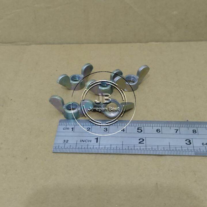 10 BUAH MUR KUPING KUNING M8 WING NUT M8 MUR KUPU KUPU NUT COR MUR 12 ...