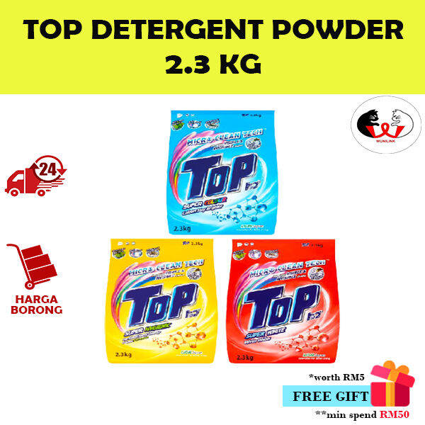 Top Detergent Powder/Serbuk Pencuci Baju [2.1KG] - Super Colour (Blue ...