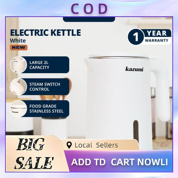 Ready stock 】 KAZUMI KZ-KT3 Aesthetic Steel Kettle Heater Kitchen ...