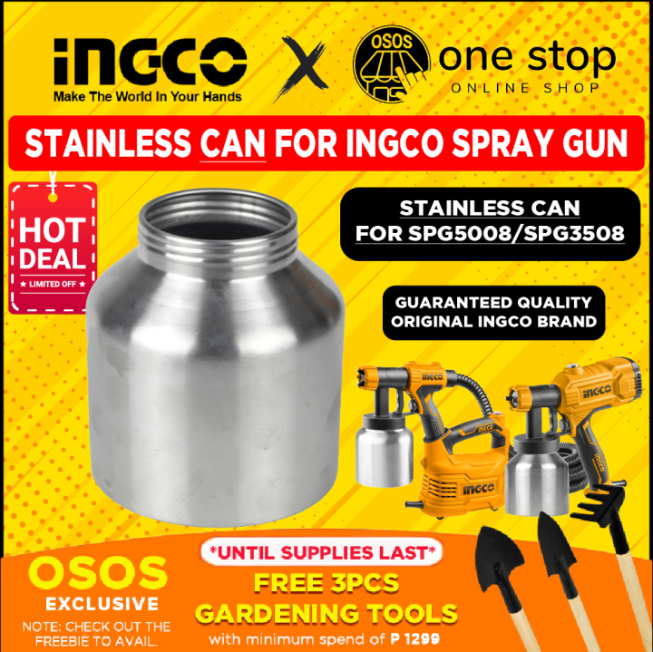 Ingco Original STAINLESS & PLASTIC Can for INGCO Spray Gun SPG5008 ...