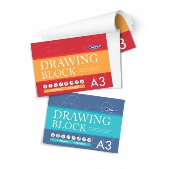 Campap Drawing Art Block A3 size (18sheets) | Lazada