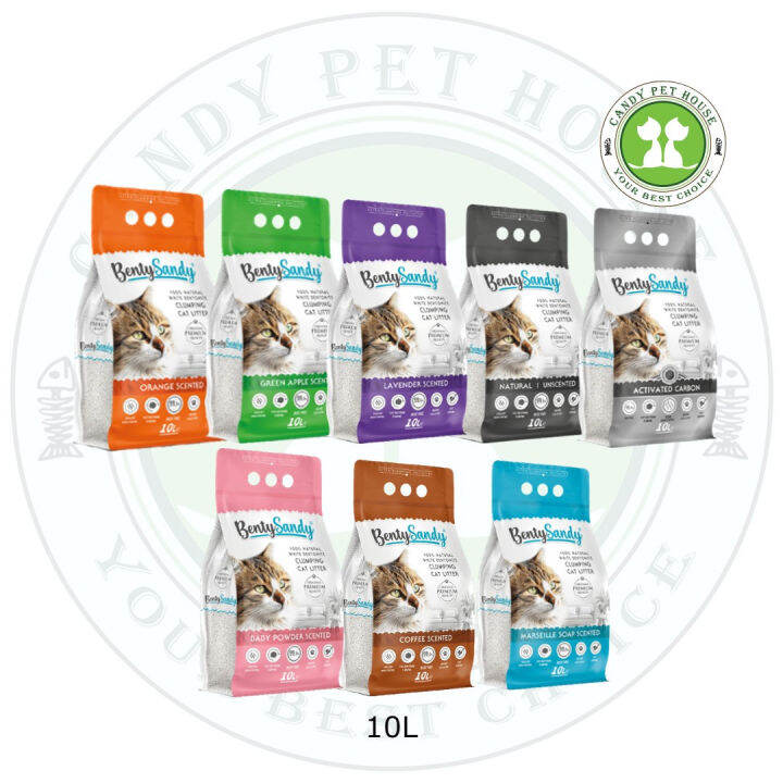 Benty Sandy Bentonite Clumping Cat Litter-10L | Lazada