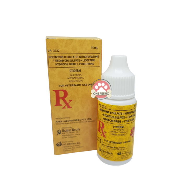 Otiderm Ear Drops Antibacterial / Insecticidal 15ML | Lazada PH