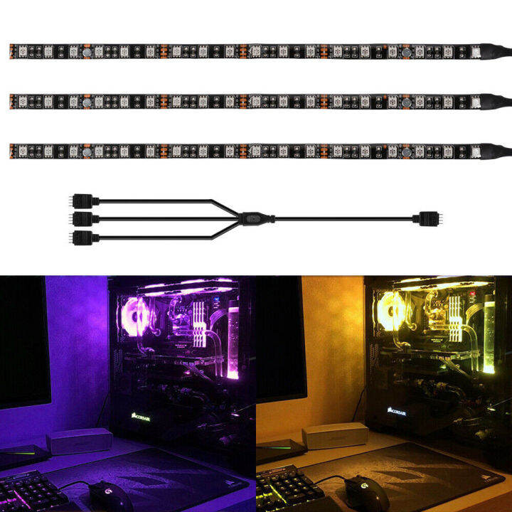12V RGB Gaming LED Strip PC Case Lighting 12V 4pin 5050 RGB Header ...