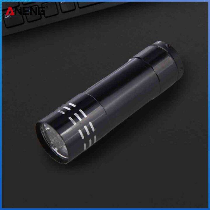 50LM ไฟฉายแสงยูวี LED 9หลอด395nm เครื่องตรวจอัลตราไวโอเลตแบบพกพากันน้ำ ...