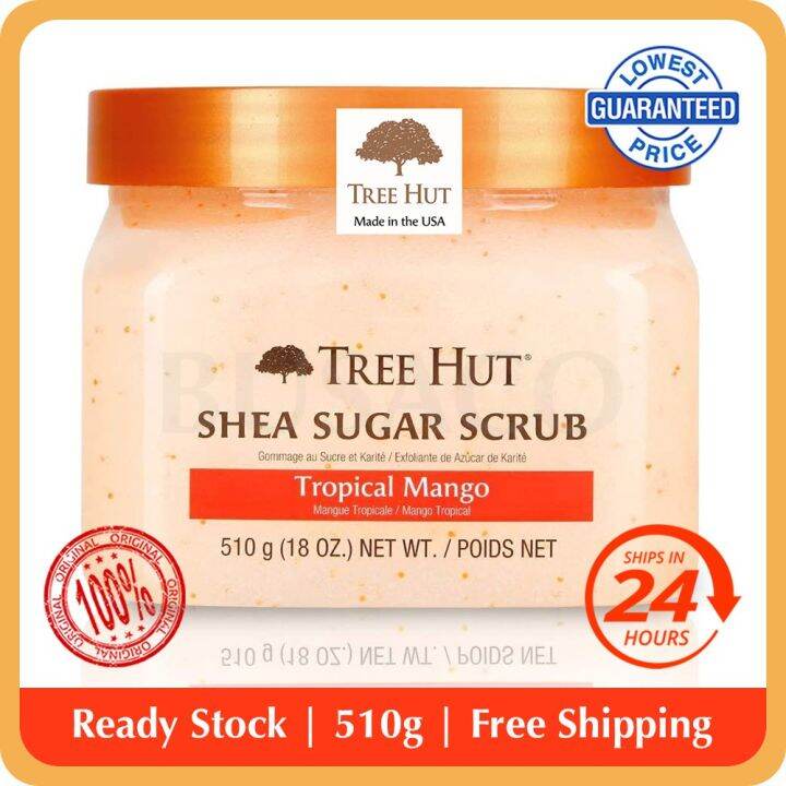 🔥in Stock🔥 510g Tree Hut Shea Sugar Scrub Tropical Mango 18 Oz 💯