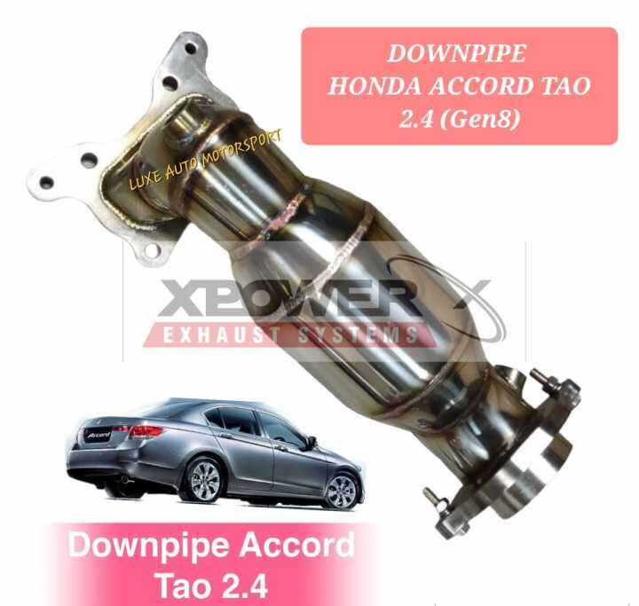 100% Honda Accord 2.4 TAO Gen8 Extractor Downpipe Header Stainless ...