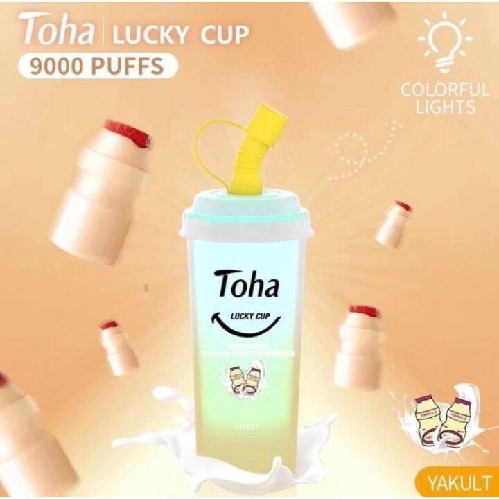 vape YAKULT Toha lucky Cup 9000 puffs Rechargeble | Lazada PH